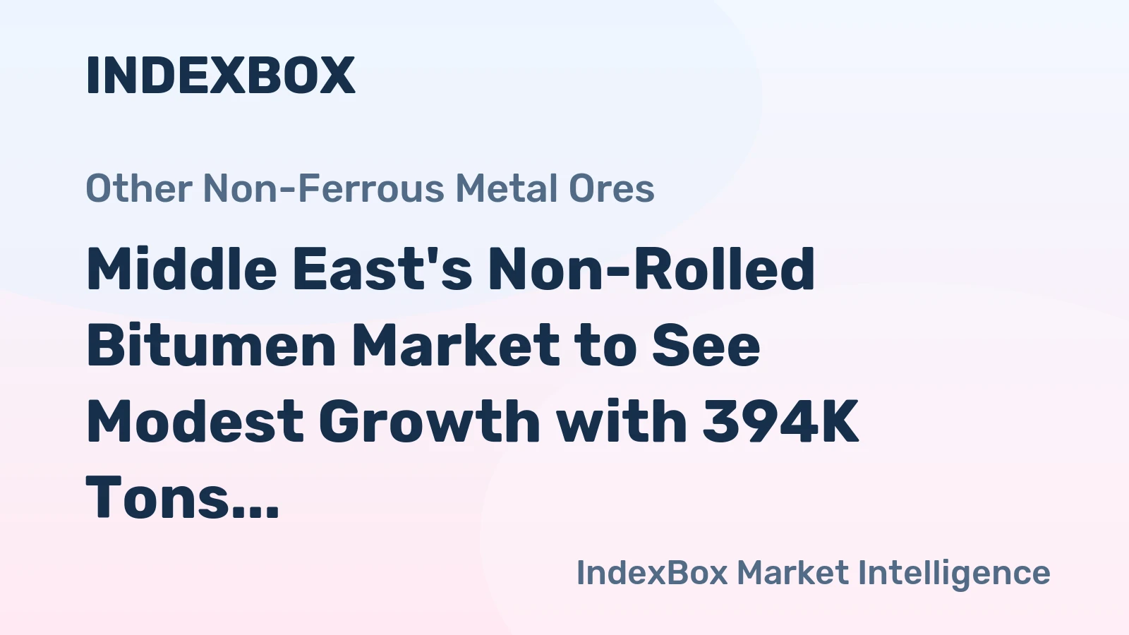 Middle East's Non-Rolled Bitumen Market to See Modest Growth with 394K Tons Volume and $269M Value by 2035