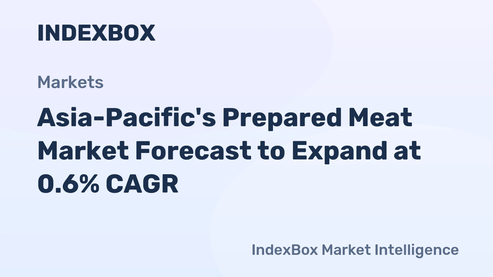 Asia-Pacific's Prepared Meat Market Forecast to Expand at 0.6% CAGR