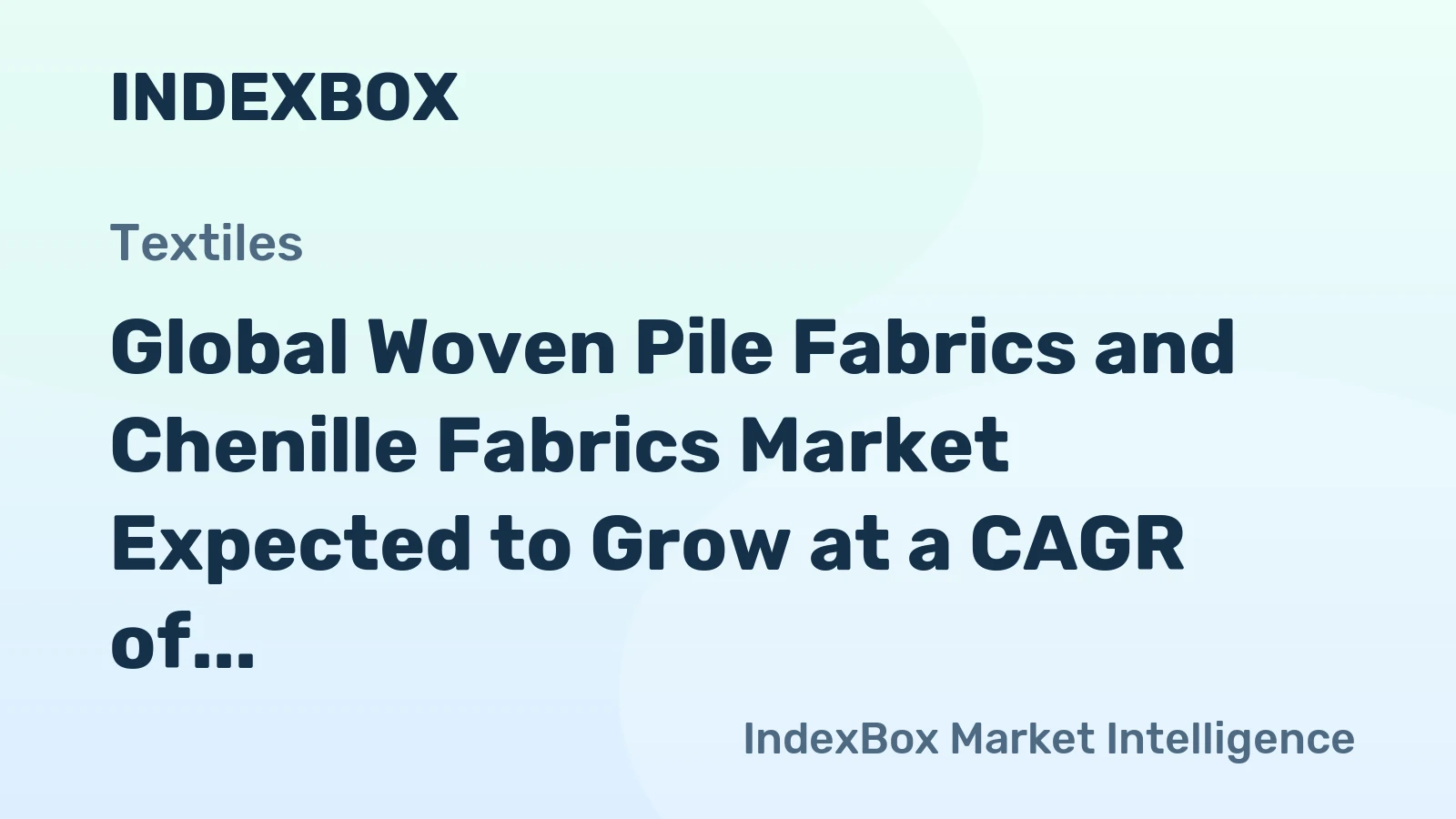 Global Woven Pile Fabrics and Chenille Fabrics Market Expected to Grow at a CAGR of +0.5% from 2024 to 2035, Reaching $3.2B