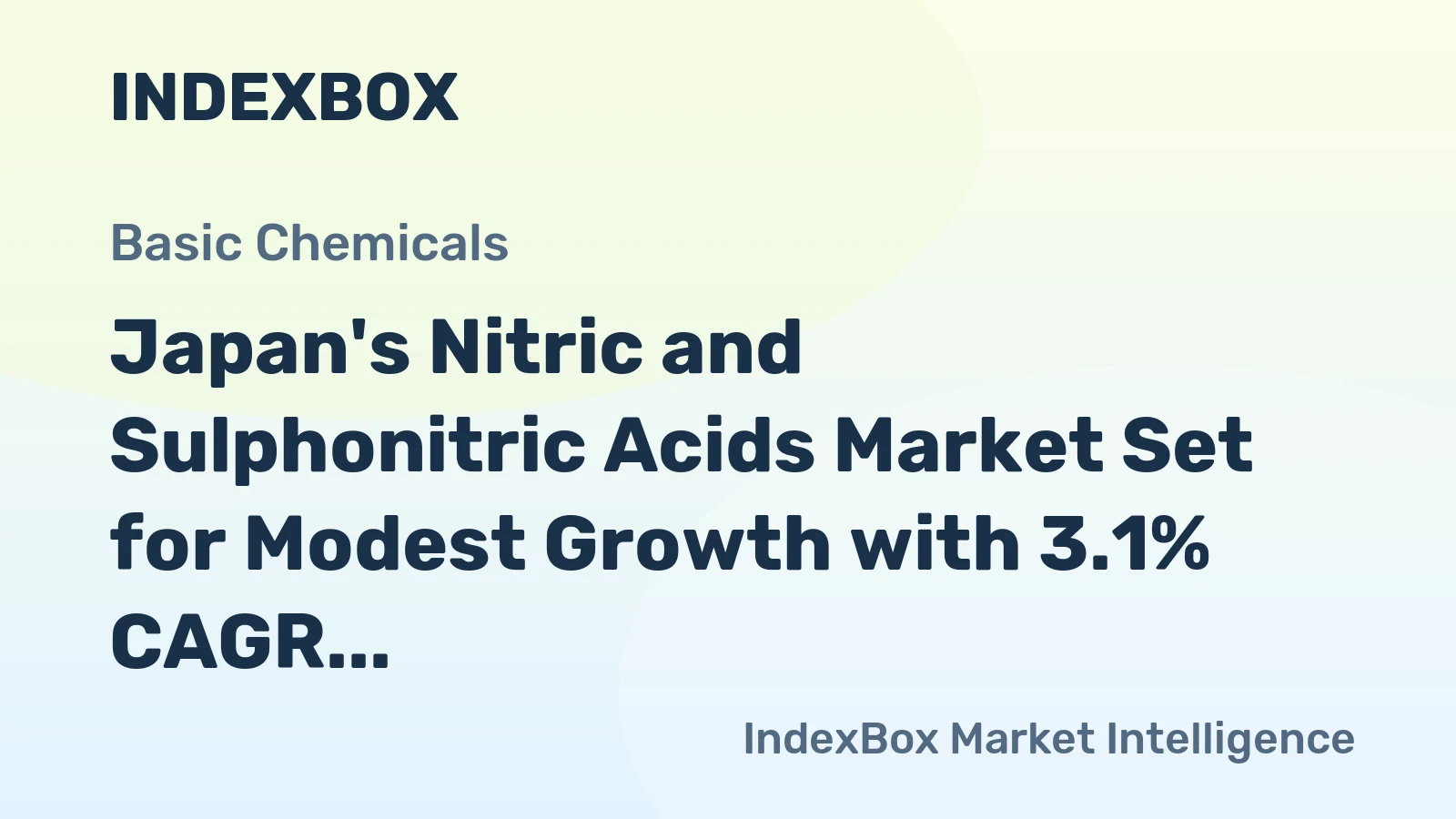 Japan's Nitric and Sulphonitric Acids Market Set for Modest Growth with 3.1% CAGR in Value