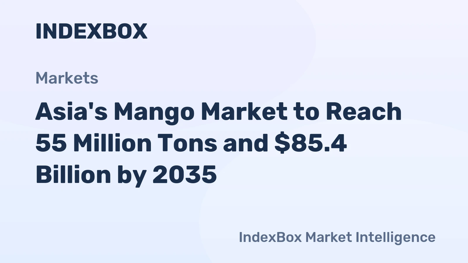 Asia's Mango Market to Reach 55 Million Tons and $85.4 Billion by 2035