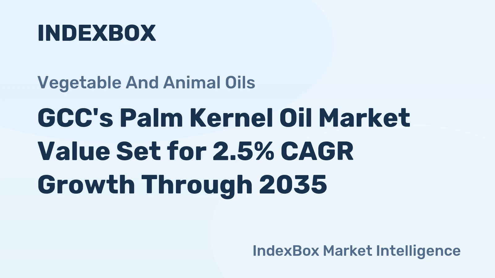 GCC's Palm Kernel Oil Market Value Set for 2.5% CAGR Growth Through 2035