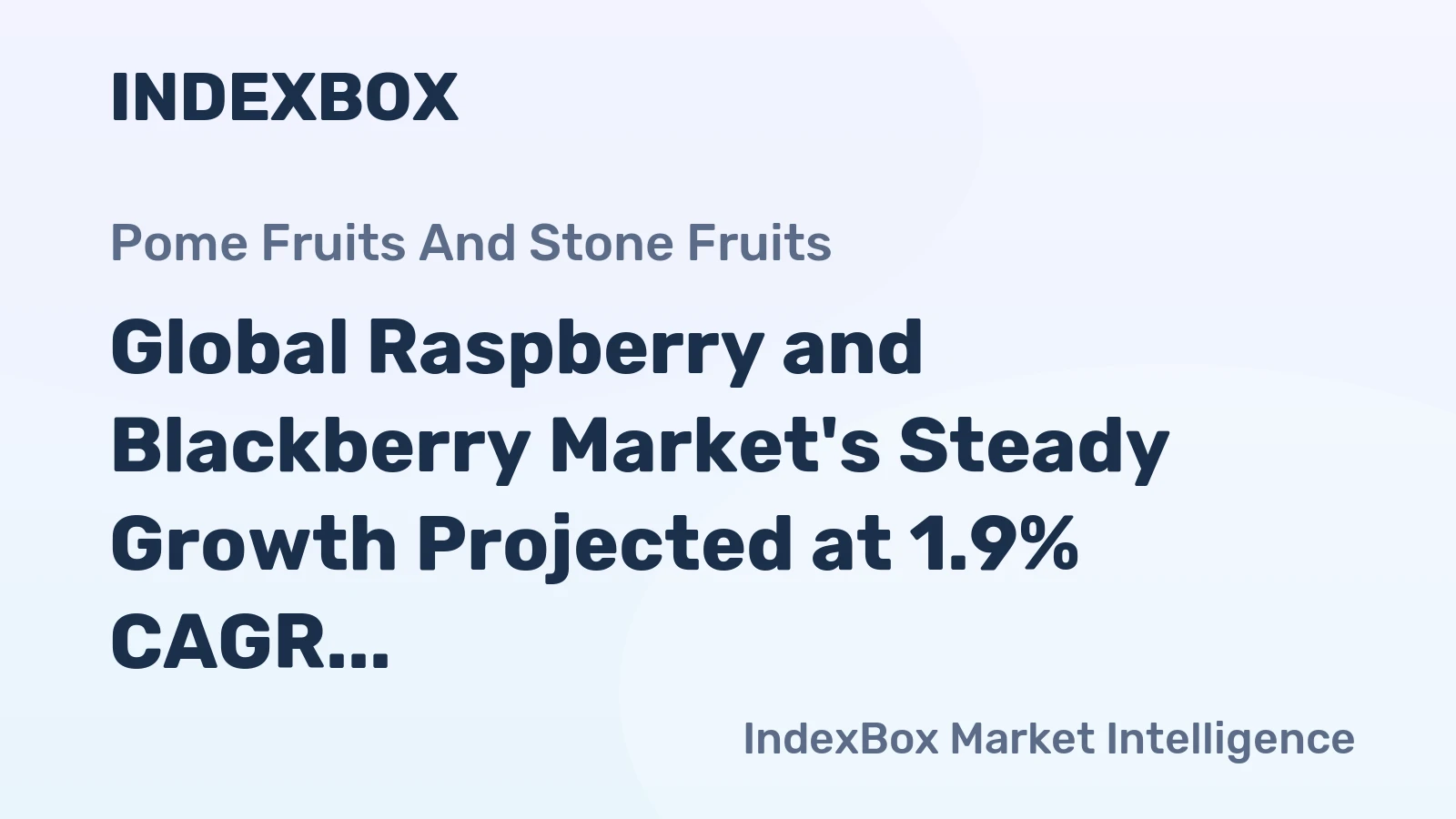 Global Raspberry and Blackberry Market's Steady Growth Projected at 1.9% CAGR Through 2035