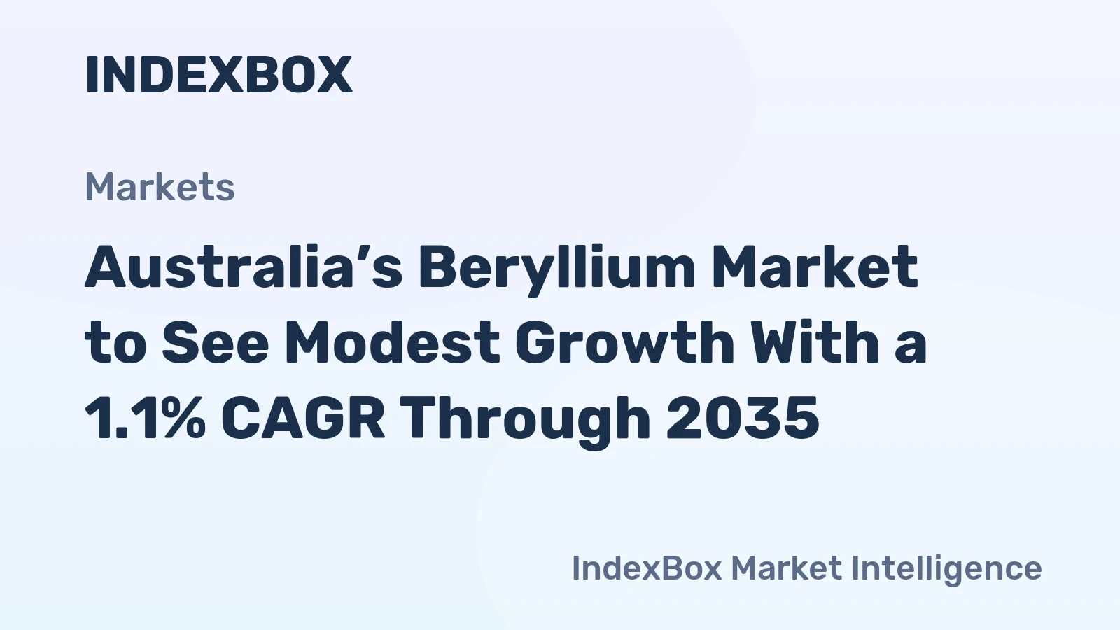 Australia’s Beryllium Market to See Modest Growth With a 1.1% CAGR Through 2035
