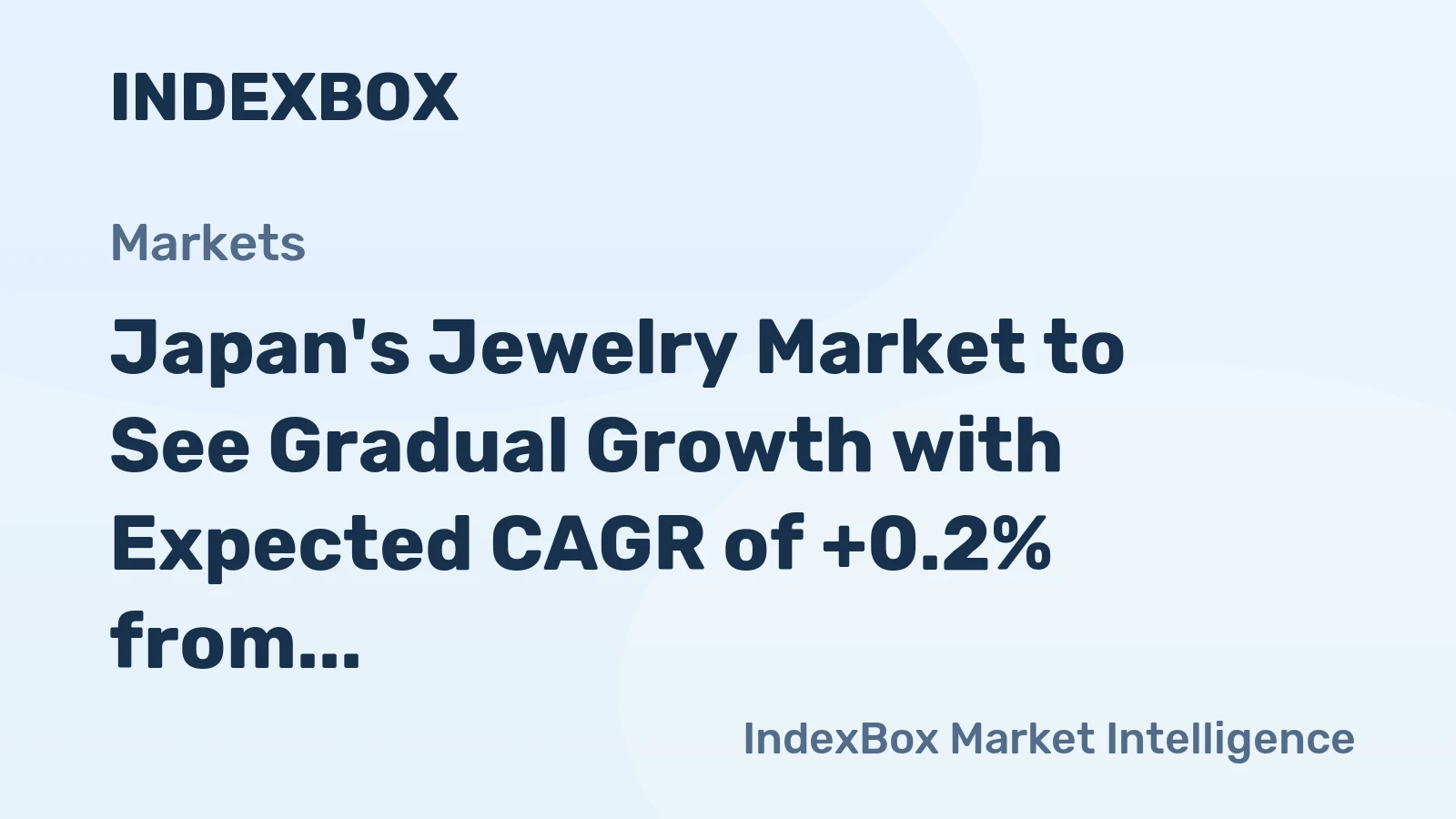 Japan's Jewelry Market to See Gradual Growth with Expected CAGR of +0.2% from 2024 to 2035