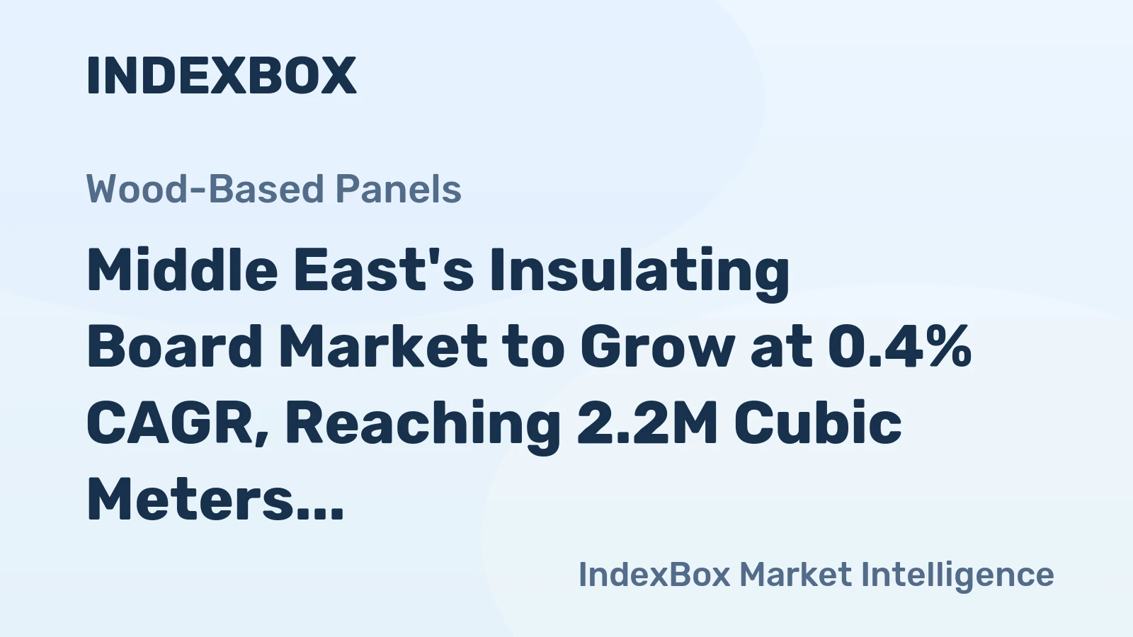 Middle East's Insulating Board Market to Grow at 0.4% CAGR, Reaching 2.2M Cubic Meters by 2035