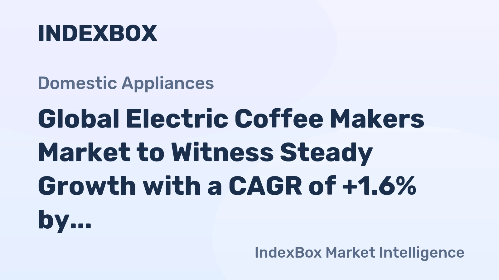 Global Electric Coffee Makers Market to Witness Steady Growth with a CAGR of +1.6% by 2035