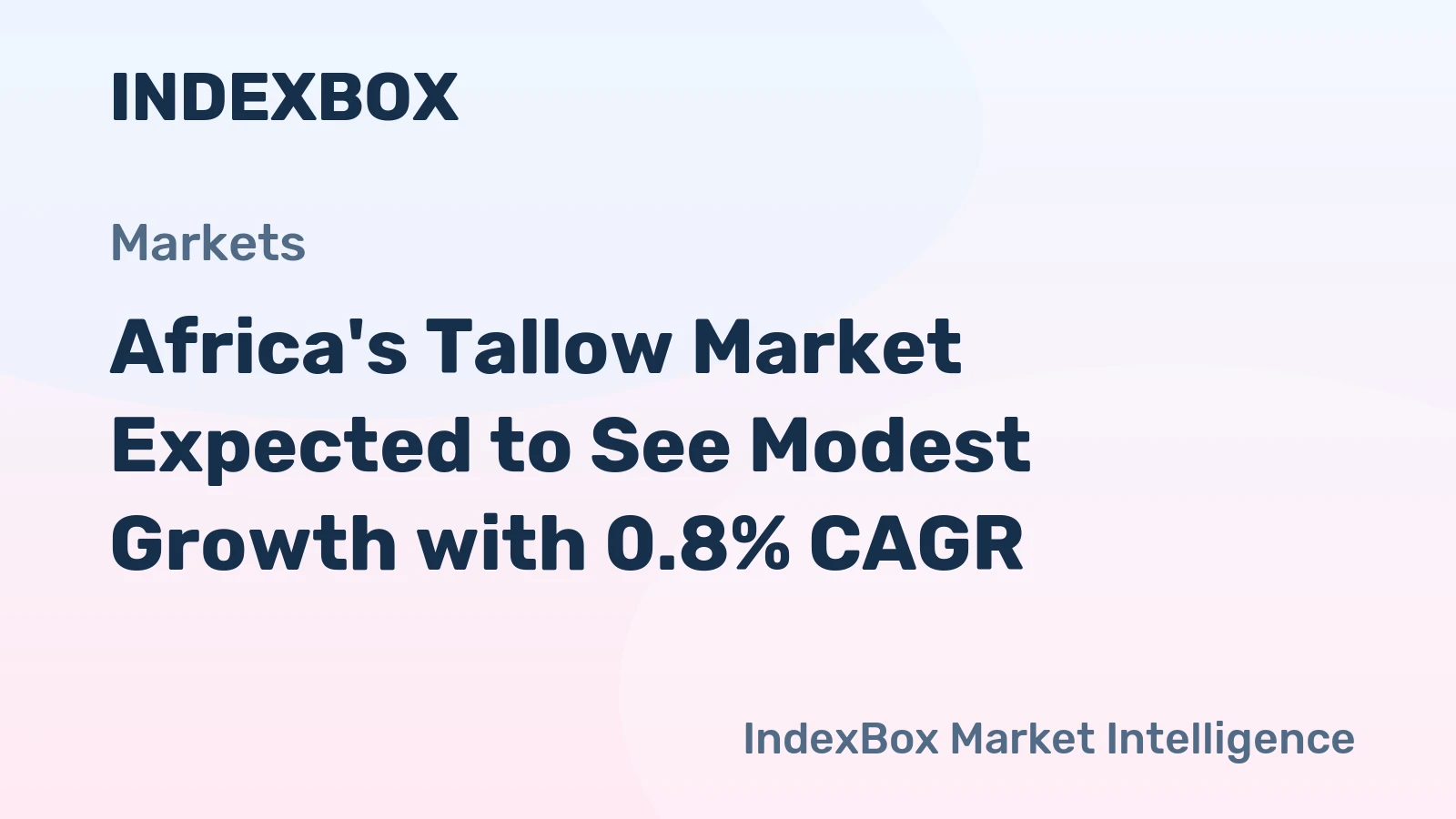 Africa's Tallow Market Expected to See Modest Growth with 0.8% CAGR