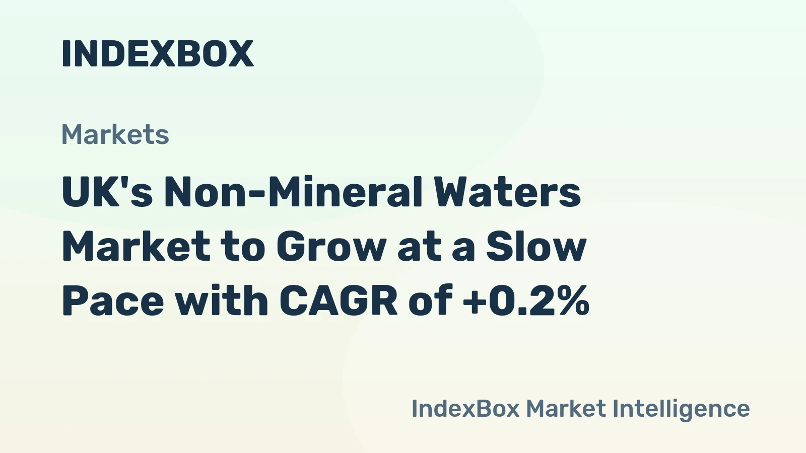 UK's Non-Mineral Waters Market to Grow at a Slow Pace with CAGR of +0.2%
