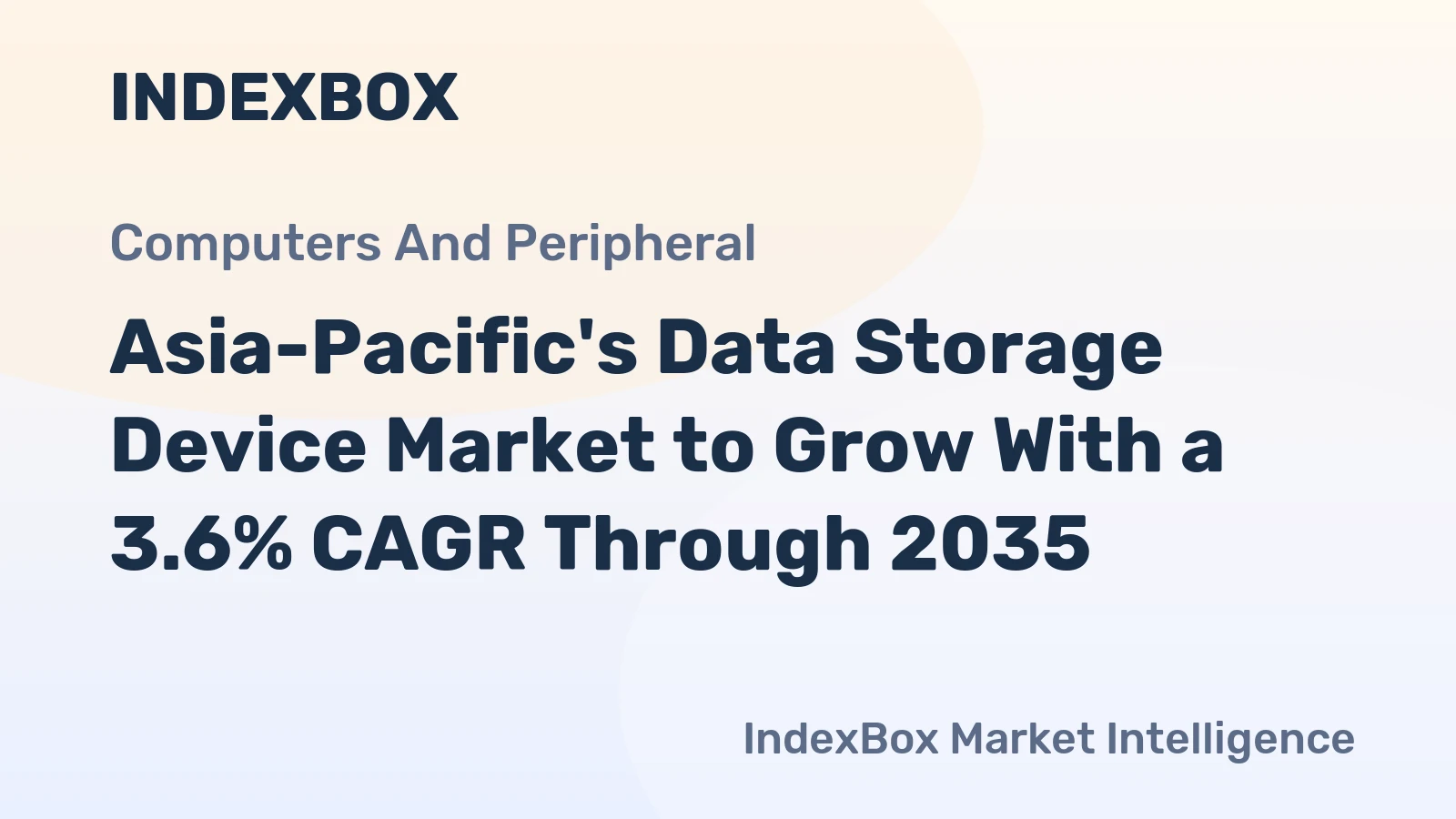 Asia-Pacific's Data Storage Device Market to Grow With a 3.6% CAGR Through 2035