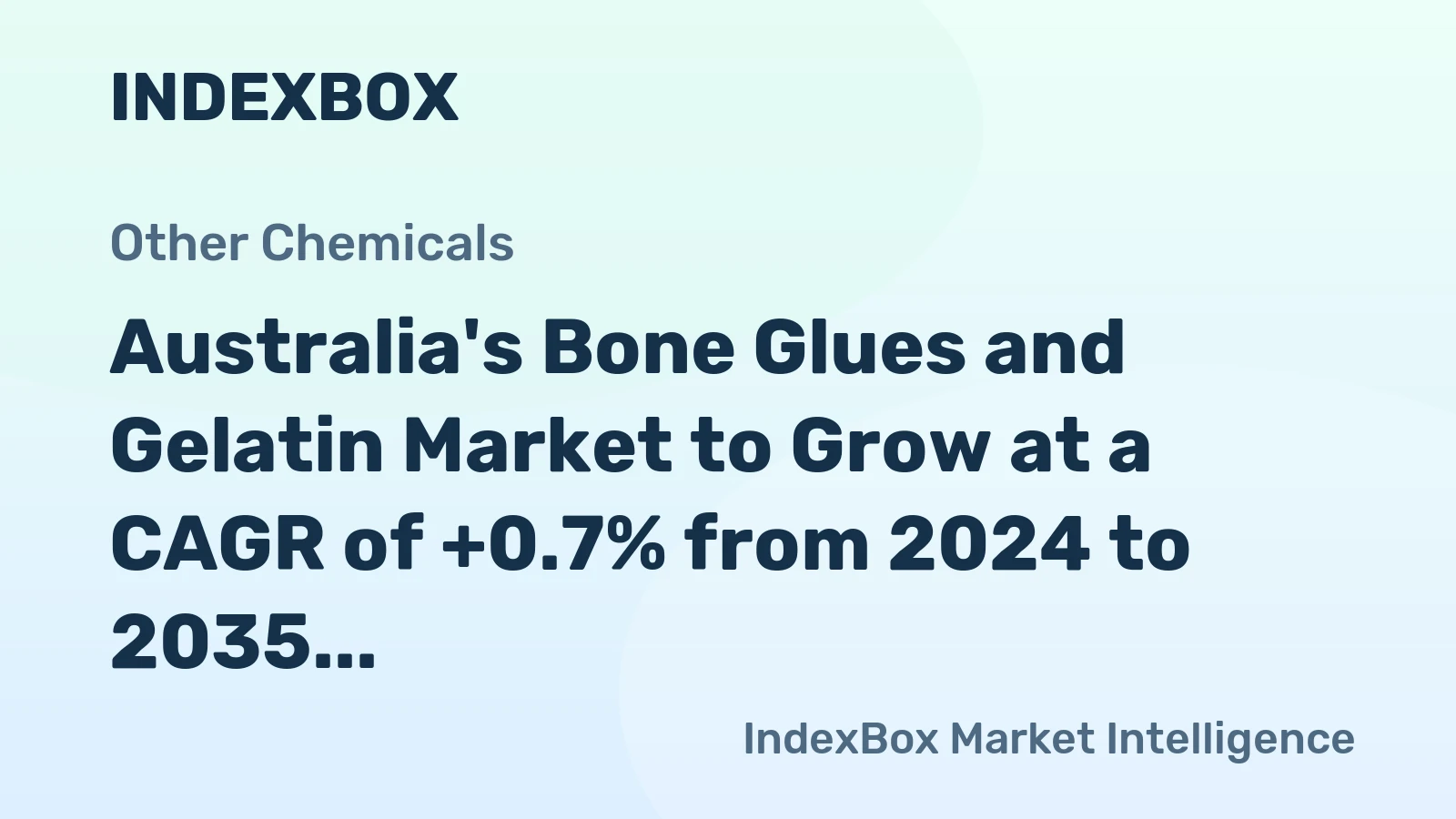 Australia's Bone Glues and Gelatin Market to Grow at a CAGR of +0.7% from 2024 to 2035, Reaching 16K Tons