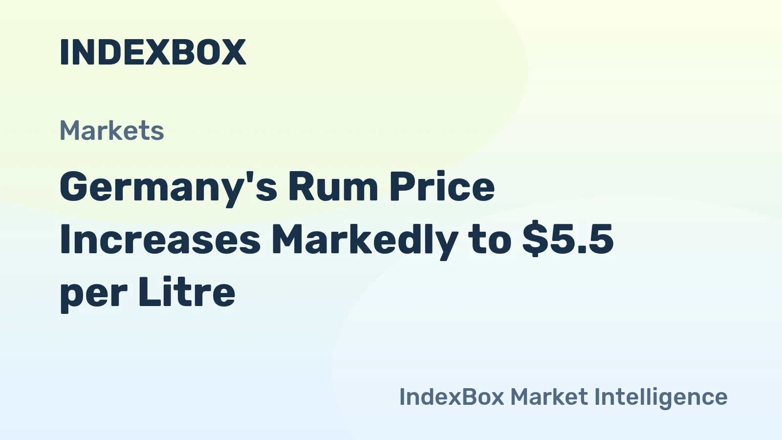 Germany's Rum Price Increases Markedly to $5.5 per Litre