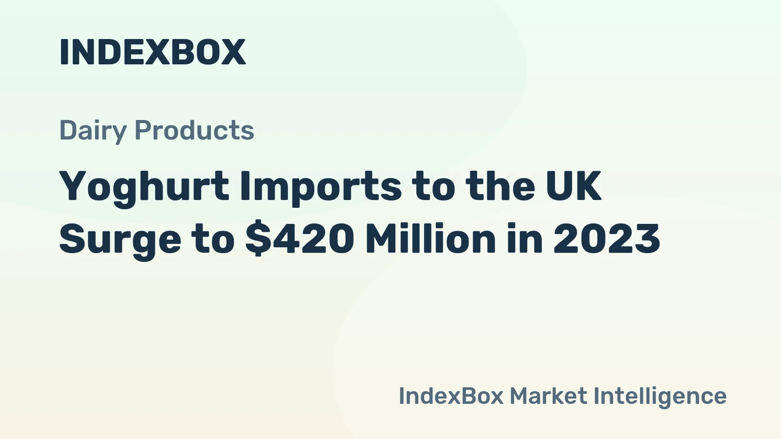 Yoghurt Imports to the UK Surge to $420 Million in 2023