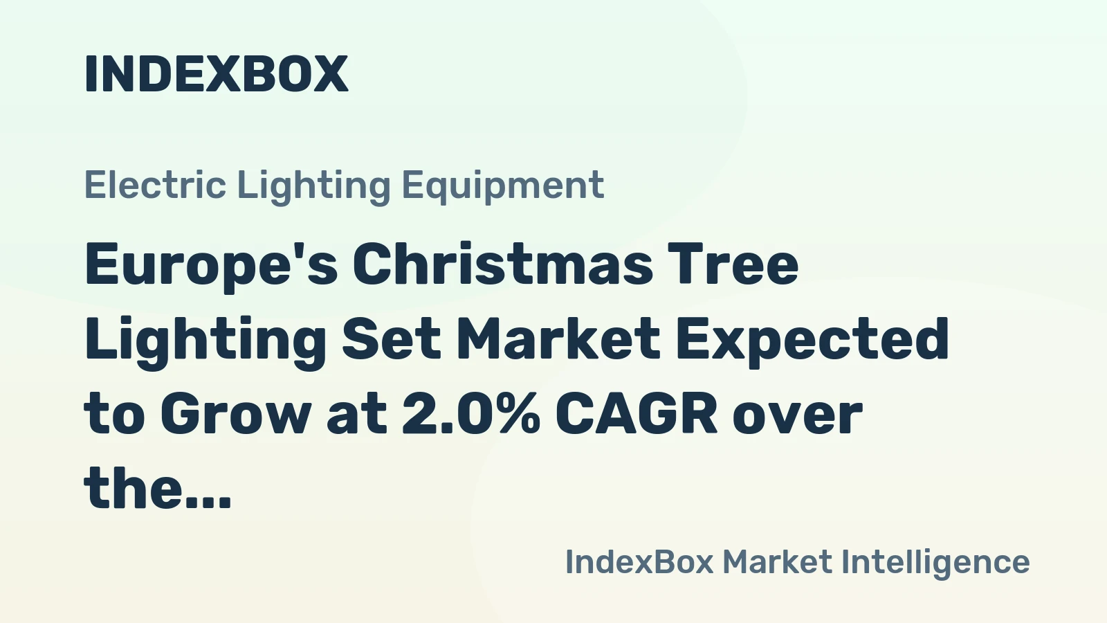 Europe's Christmas Tree Lighting Set Market Expected to Grow at 2.0% CAGR over the Next Decade