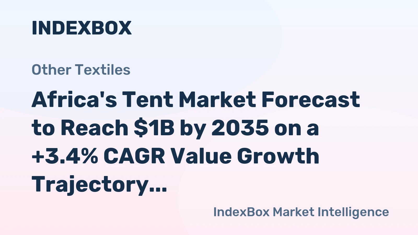 Africa's Tent Market Forecast to Reach $1B by 2035 on a +3.4% CAGR Value Growth Trajectory