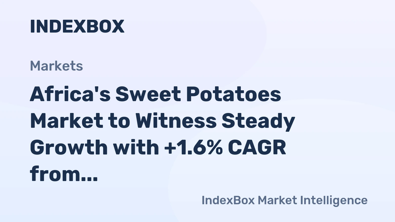 Africa's Sweet Potatoes Market to Witness Steady Growth with +1.6% CAGR from 2024 to 2035