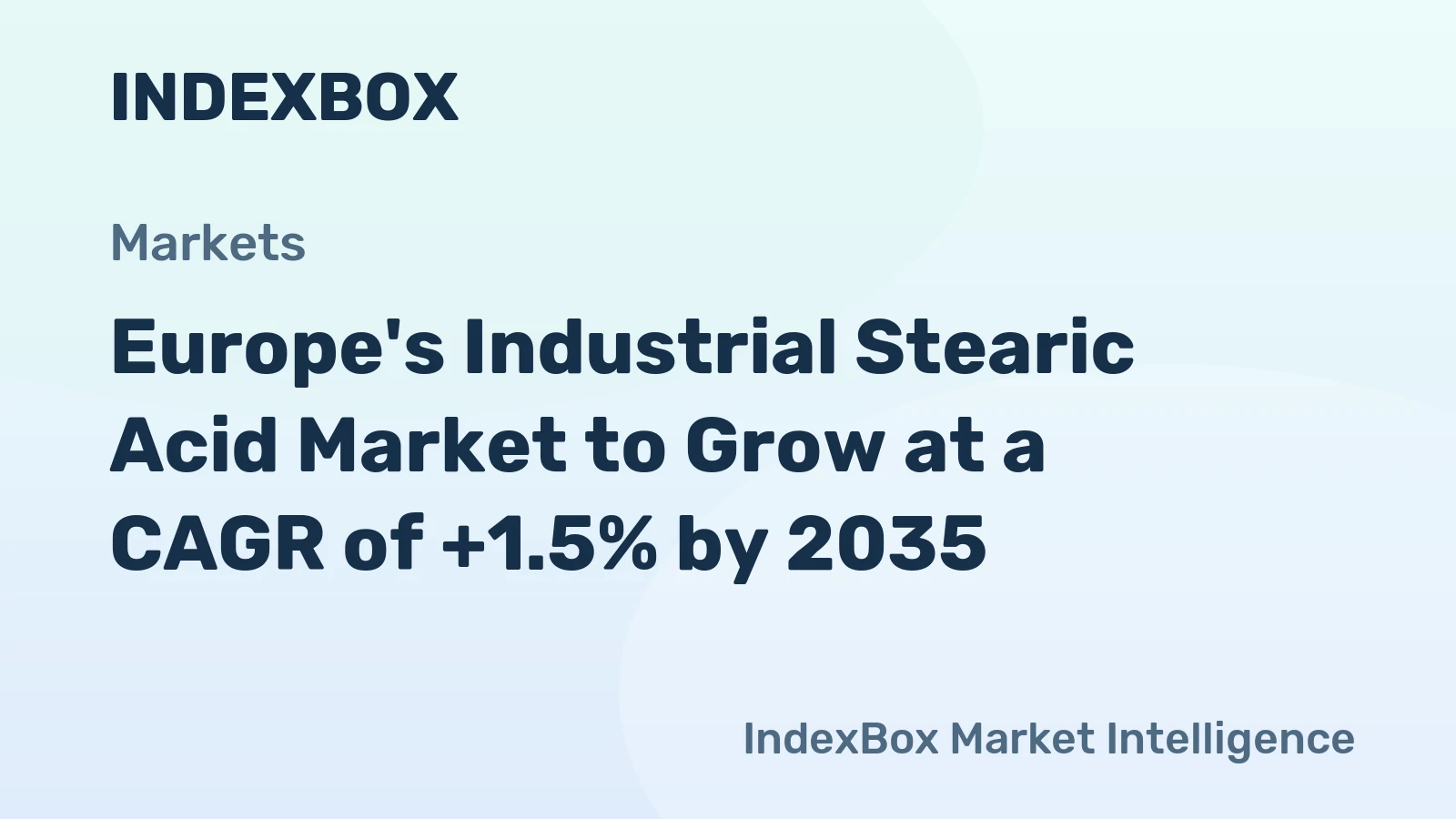 Europe's Industrial Stearic Acid Market to Grow at a CAGR of +1.5% by 2035