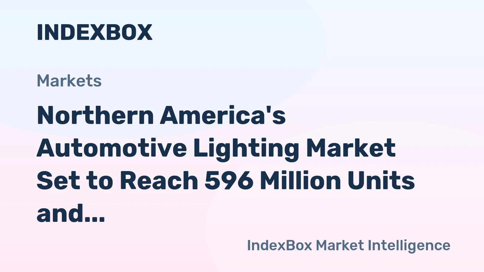 Northern America's Automotive Lighting Market Set to Reach 596 Million Units and $11.4 Billion by 2035