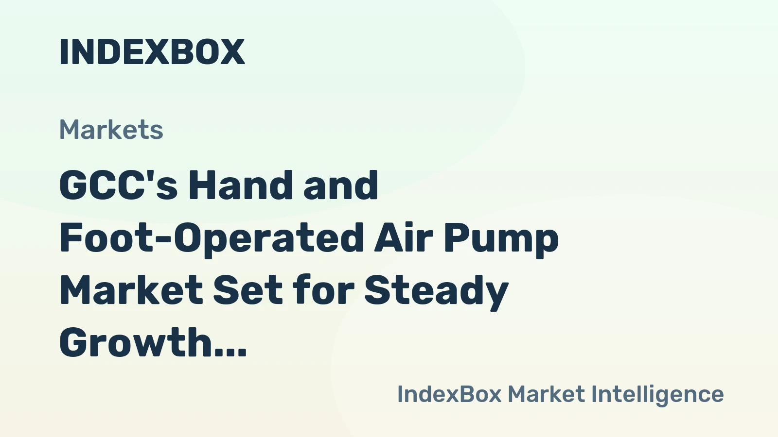 GCC's Hand and Foot-Operated Air Pump Market Set for Steady Growth with a 3.4% CAGR in Value