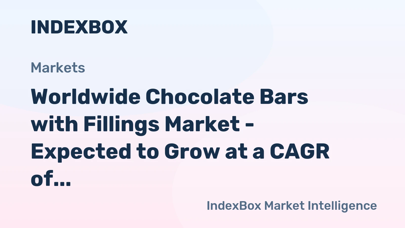 Worldwide Chocolate Bars with Fillings Market - Expected to Grow at a CAGR of +1.0% from 2024 to 2035, Reaching 11M tons