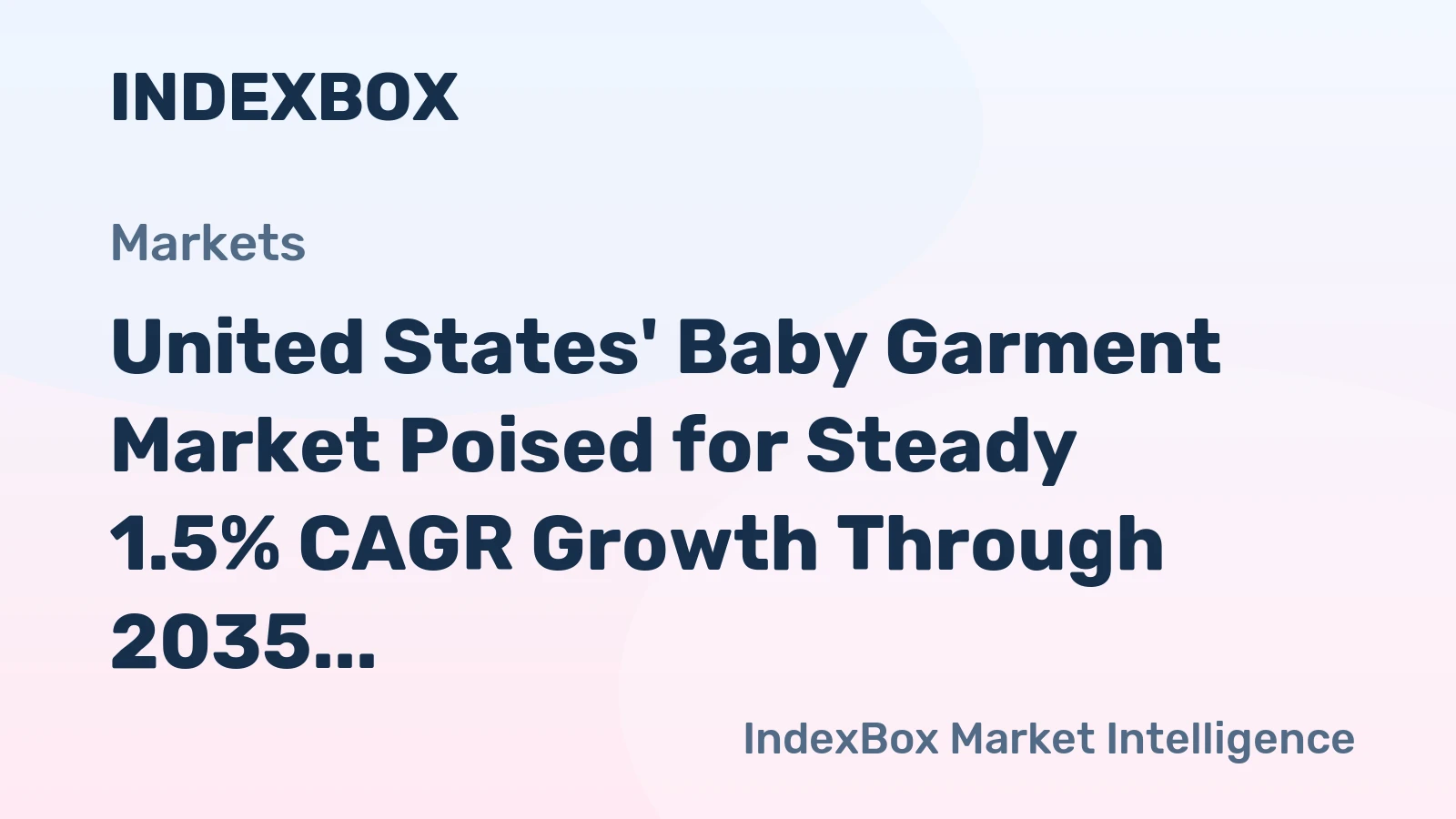 United States' Baby Garment Market Poised for Steady 1.5% CAGR Growth Through 2035