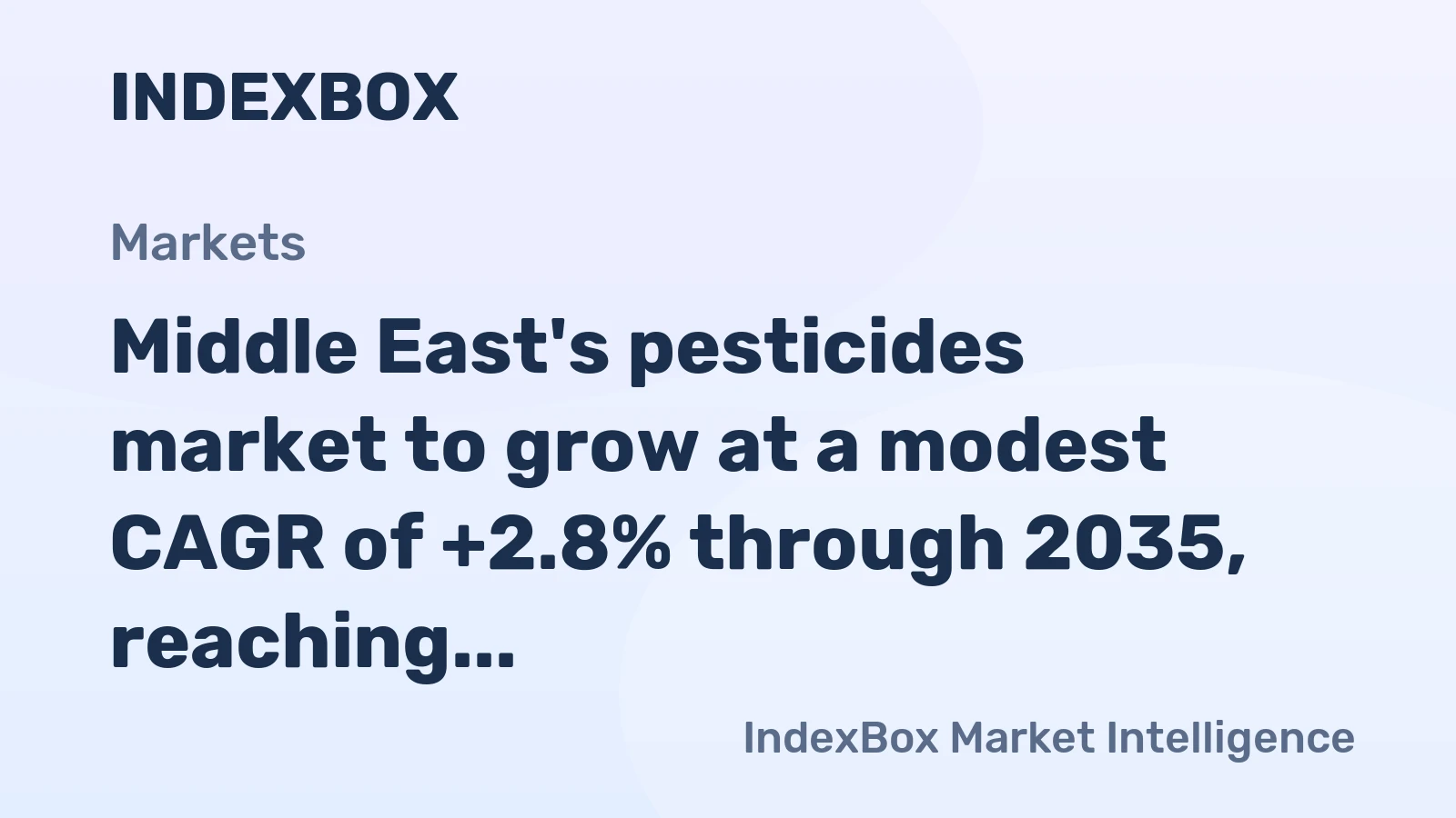 Middle East's pesticides market to grow at a modest CAGR of +2.8% through 2035, reaching $9.3B, driven by sustained regional demand.