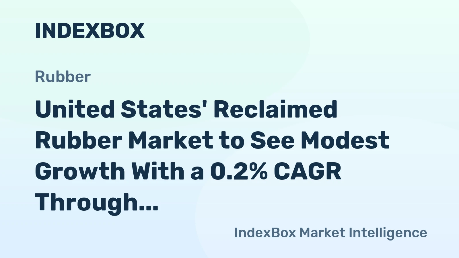 United States' Reclaimed Rubber Market to See Modest Growth With a 0.2% CAGR Through 2035