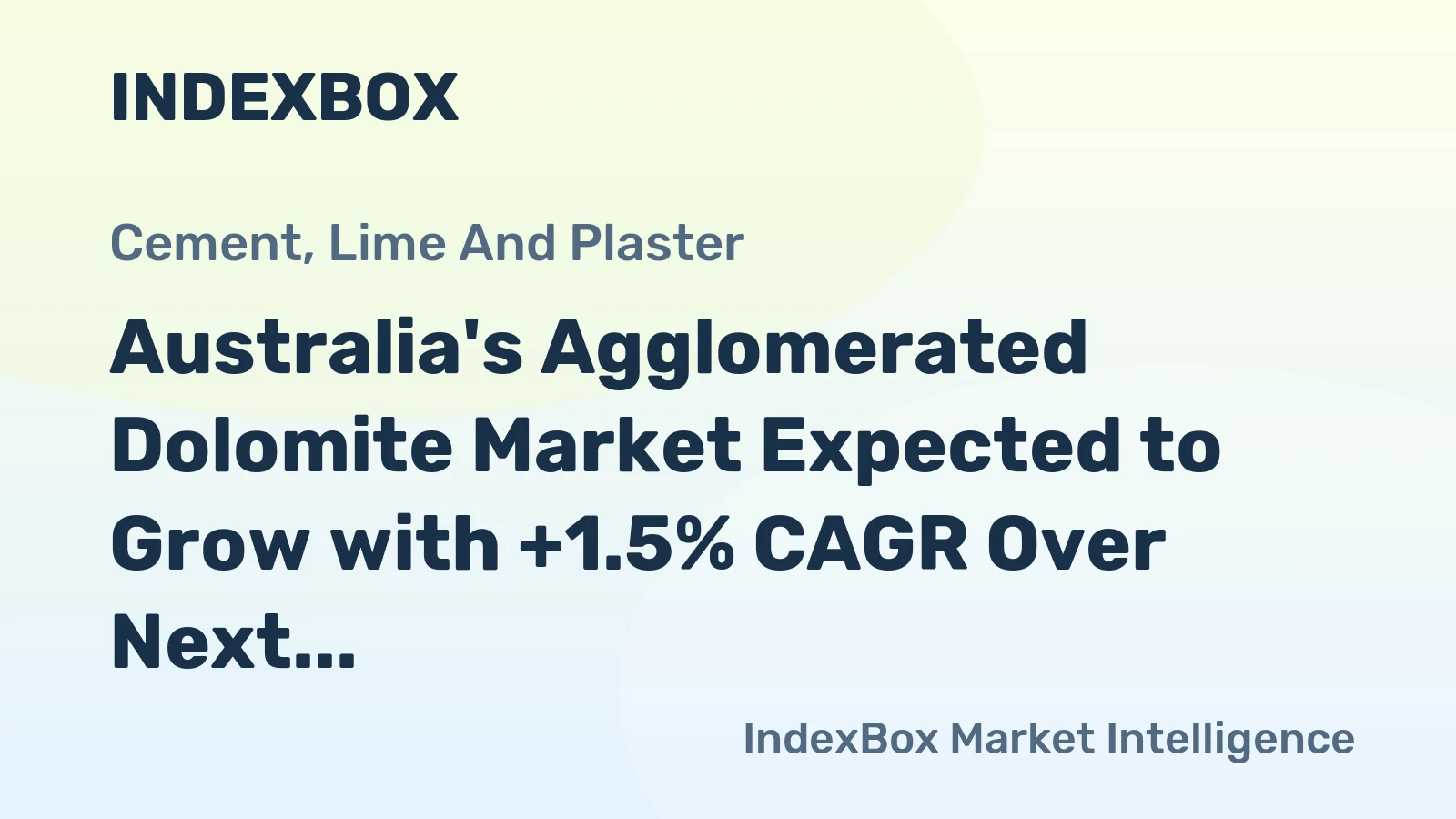 Australia's Agglomerated Dolomite Market Expected to Grow with +1.5% CAGR Over Next Decade