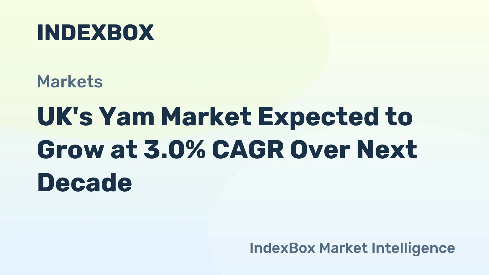 UK's Yam Market Expected to Grow at 3.0% CAGR Over Next Decade