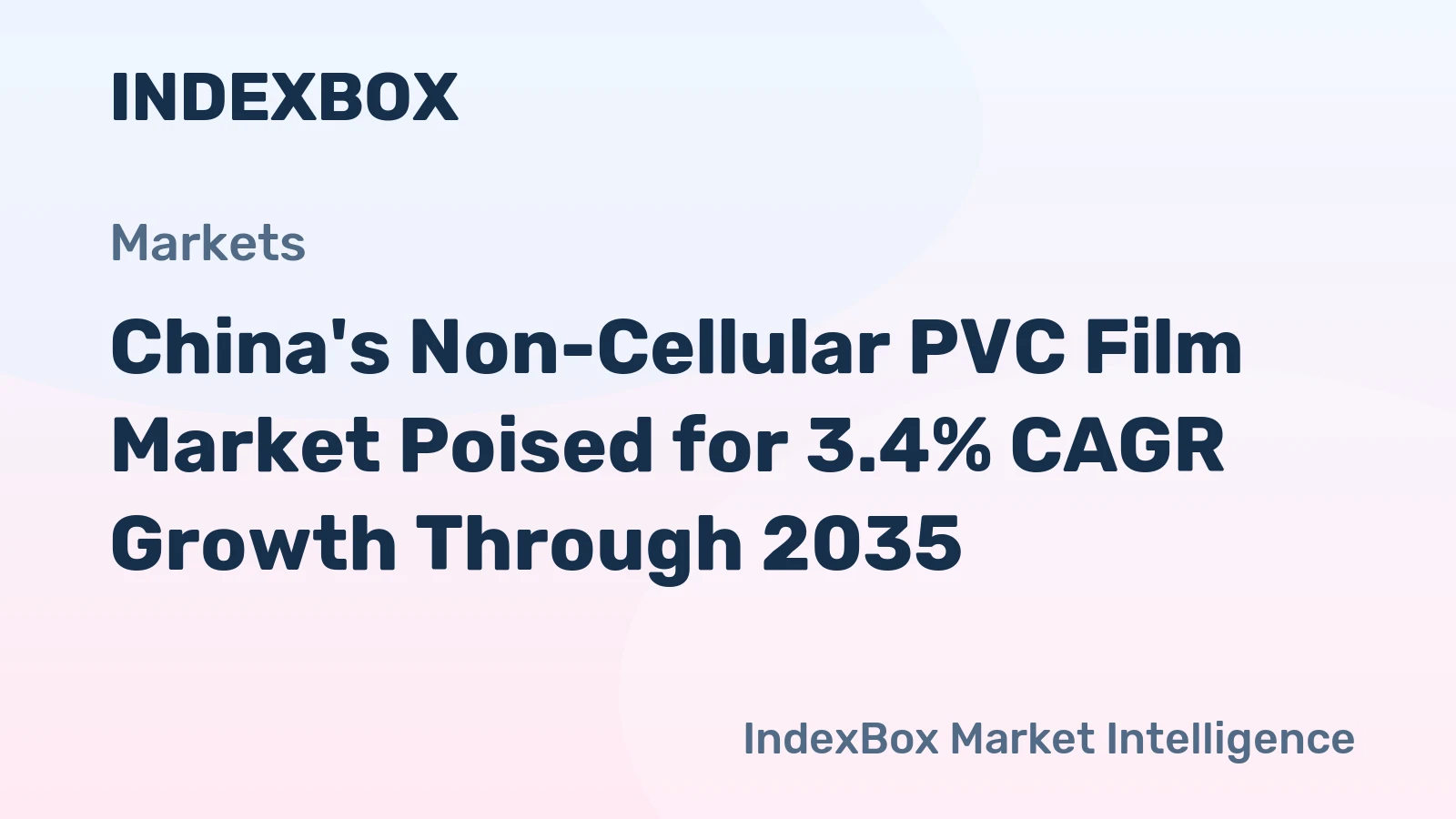 China's Non-Cellular PVC Film Market Poised for 3.4% CAGR Growth Through 2035