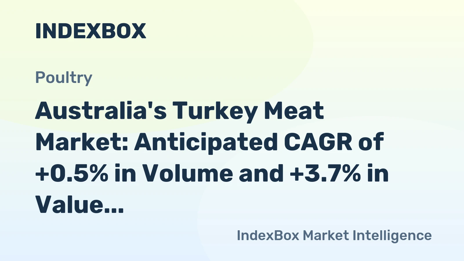 Australia's Turkey Meat Market: Anticipated CAGR of +0.5% in Volume and +3.7% in Value from 2024 to 2035