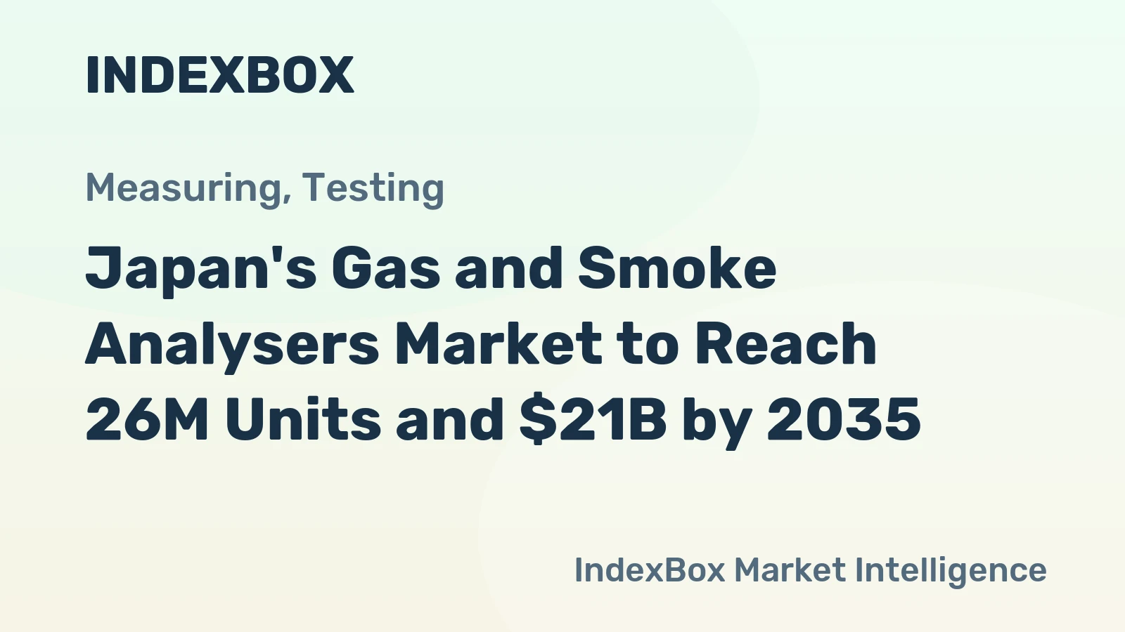 Japan's Gas and Smoke Analysers Market to Reach 26M Units and $21B by 2035