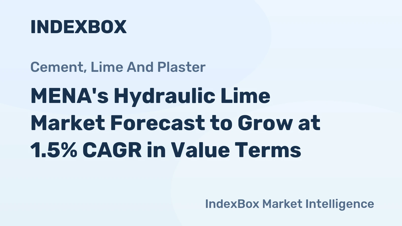 MENA's Hydraulic Lime Market Forecast to Grow at 1.5% CAGR in Value Terms