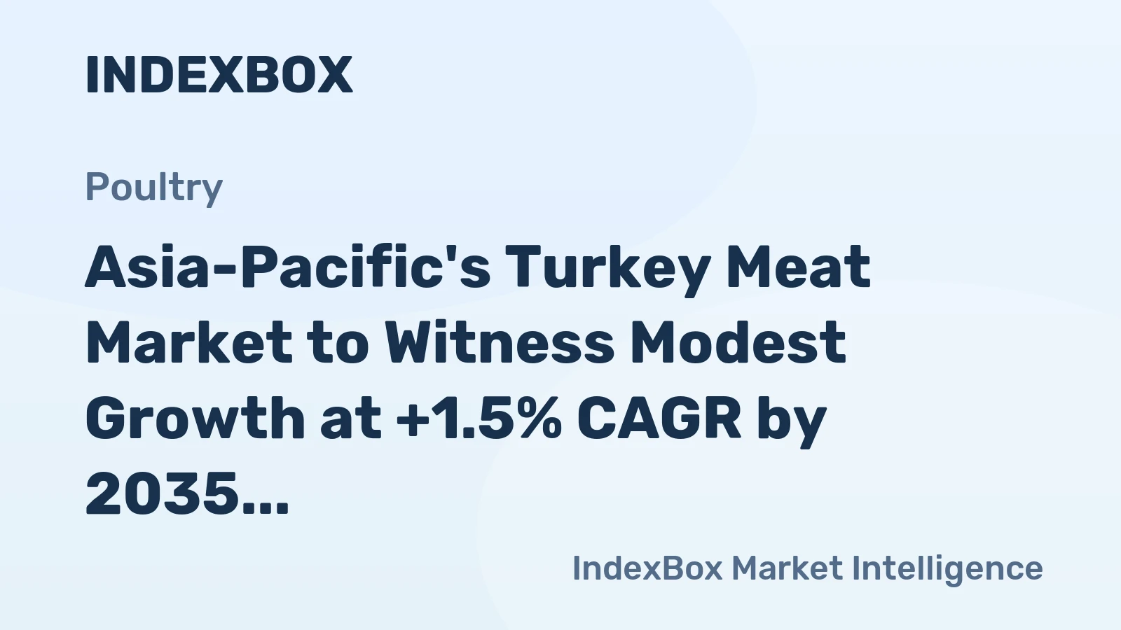 Asia-Pacific's Turkey Meat Market to Witness Modest Growth at +1.5% CAGR by 2035