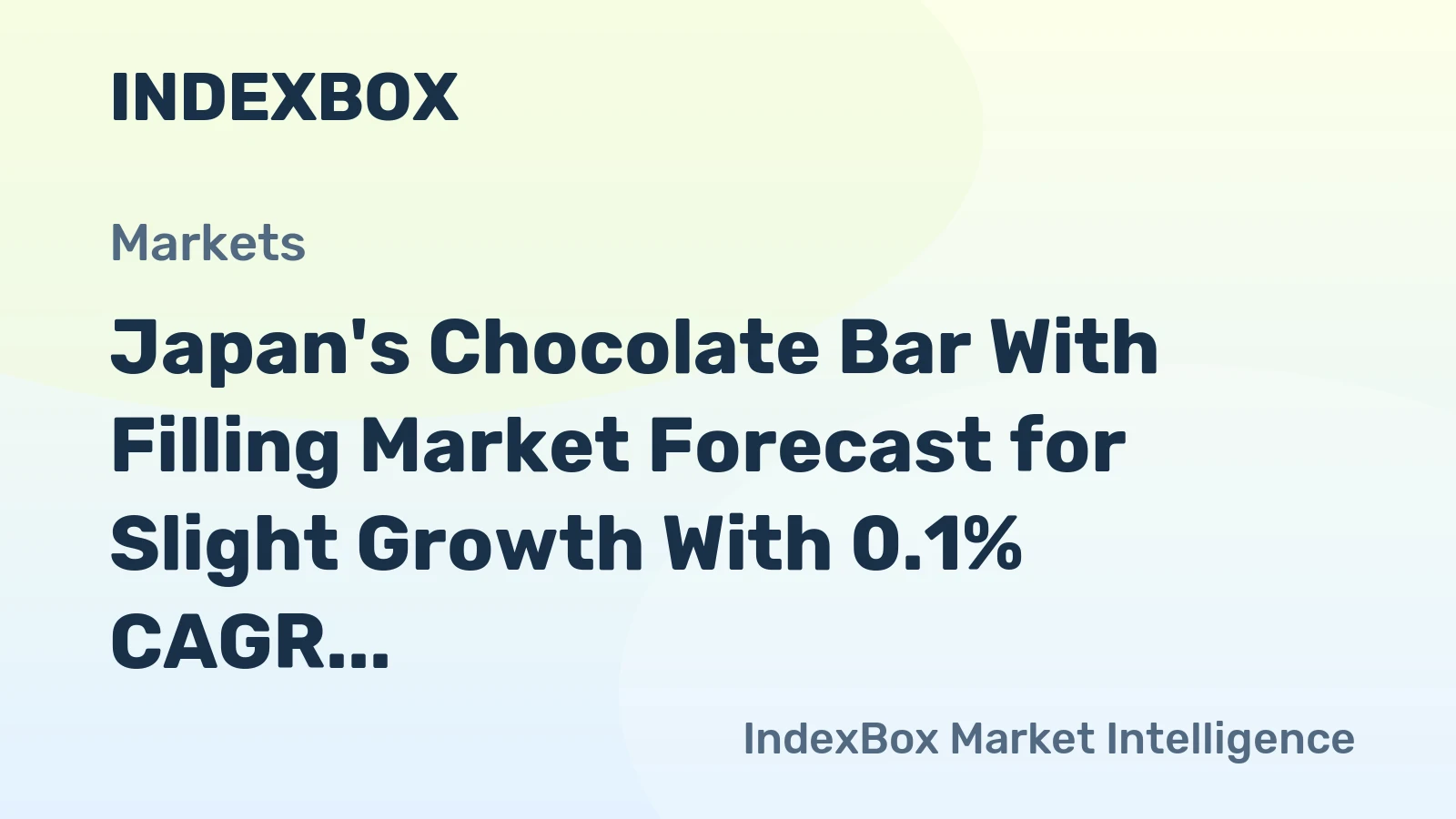 Japan's Chocolate Bar With Filling Market Forecast for Slight Growth With 0.1% CAGR Through 2035