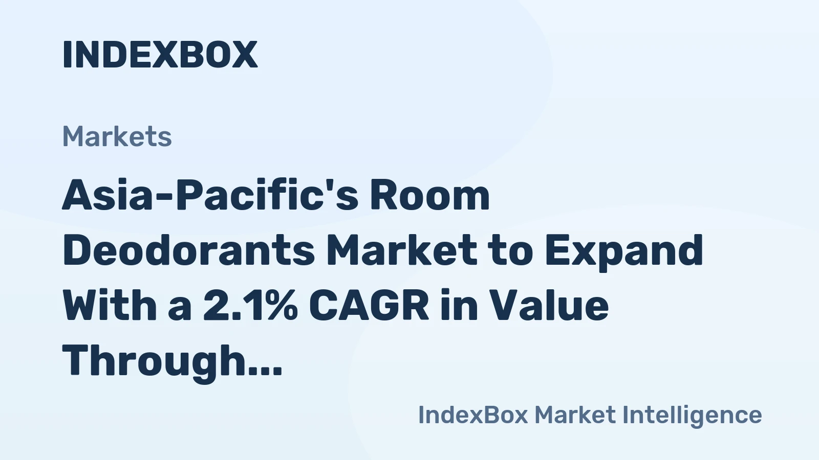 Asia-Pacific's Room Deodorants Market to Expand With a 2.1% CAGR in Value Through 2035