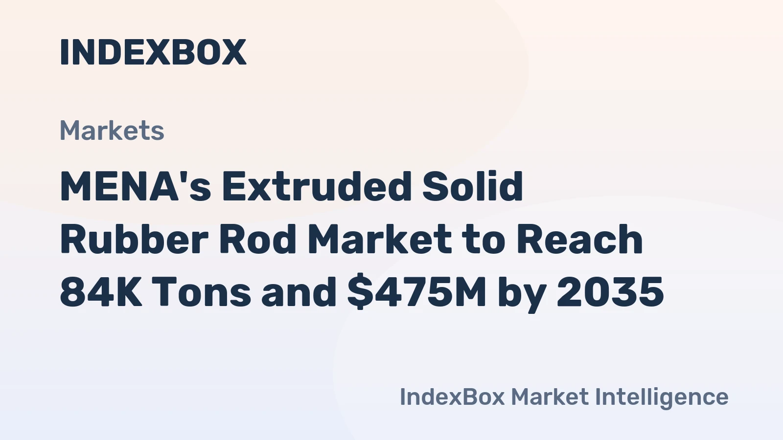 MENA's Extruded Solid Rubber Rod Market to Reach 84K Tons and $475M by 2035
