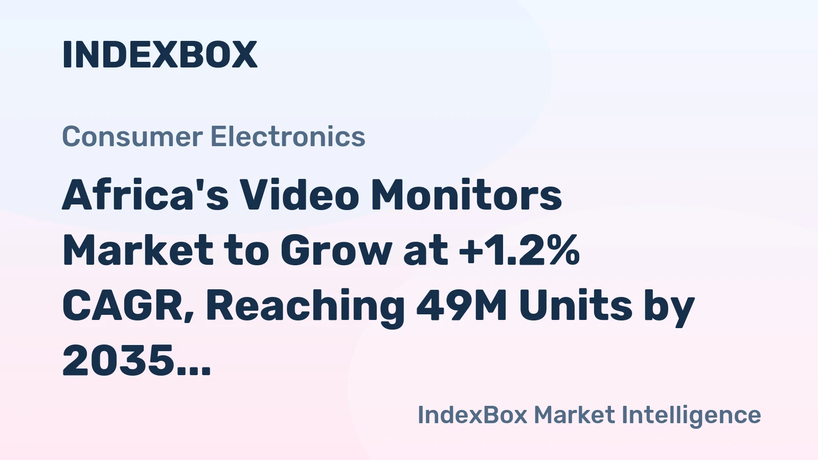 Africa's Video Monitors Market to Grow at +1.2% CAGR, Reaching 49M Units by 2035