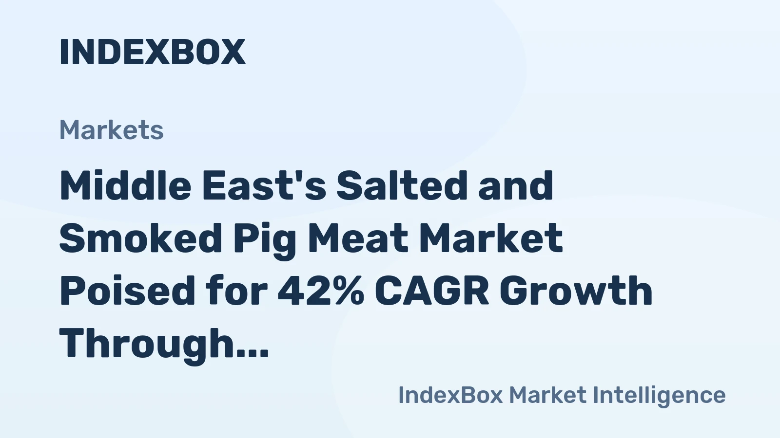 Middle East's Salted and Smoked Pig Meat Market Poised for 42% CAGR Growth Through 2035