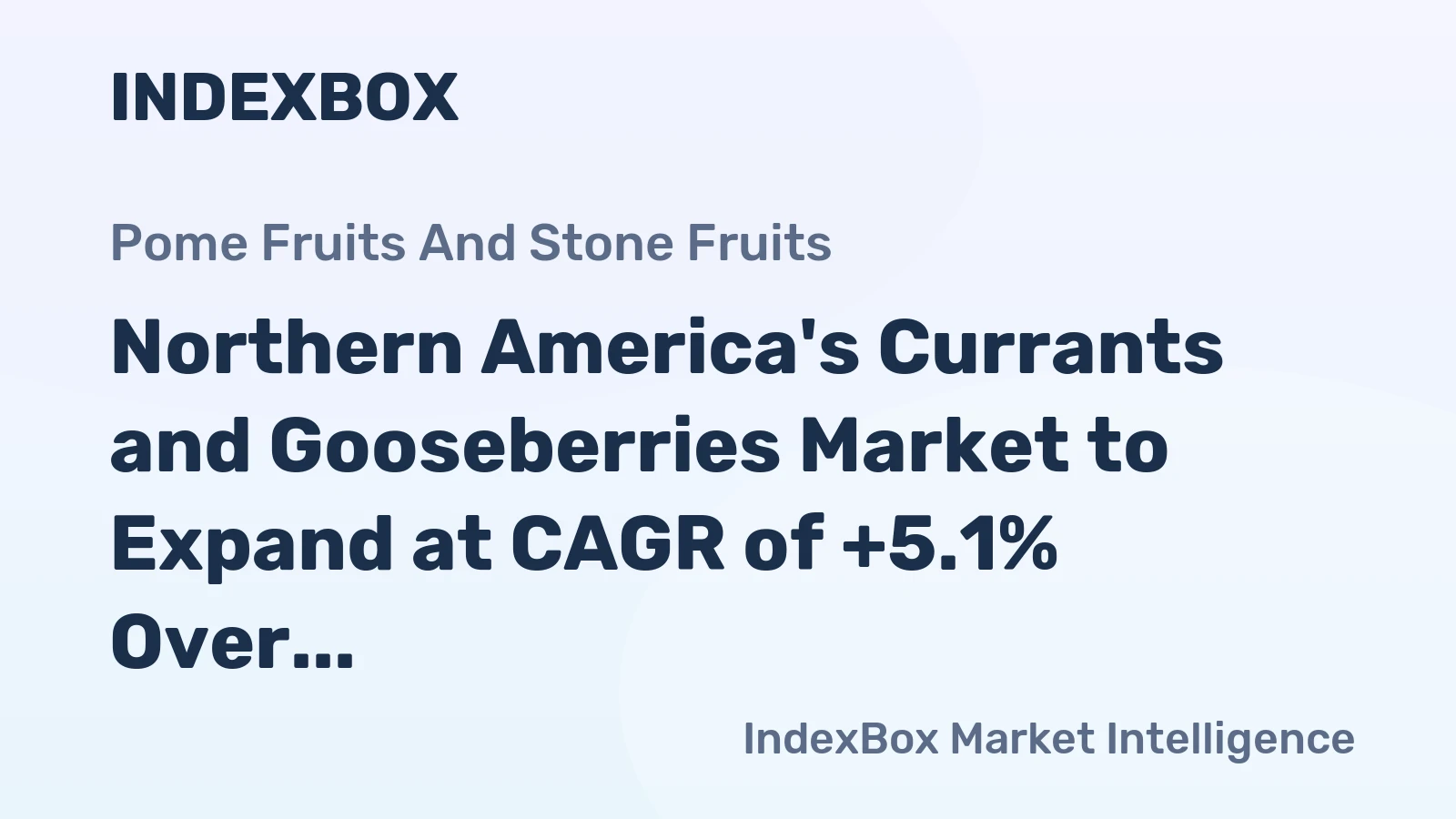 Northern America's Currants and Gooseberries Market to Expand at CAGR of +5.1% Over Next Decade