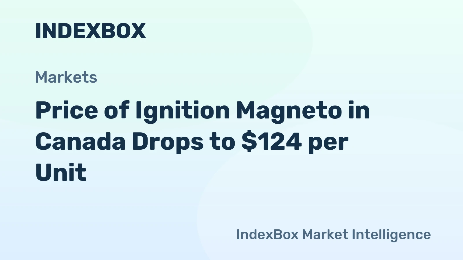Price of Ignition Magneto in Canada Drops to $124 per Unit