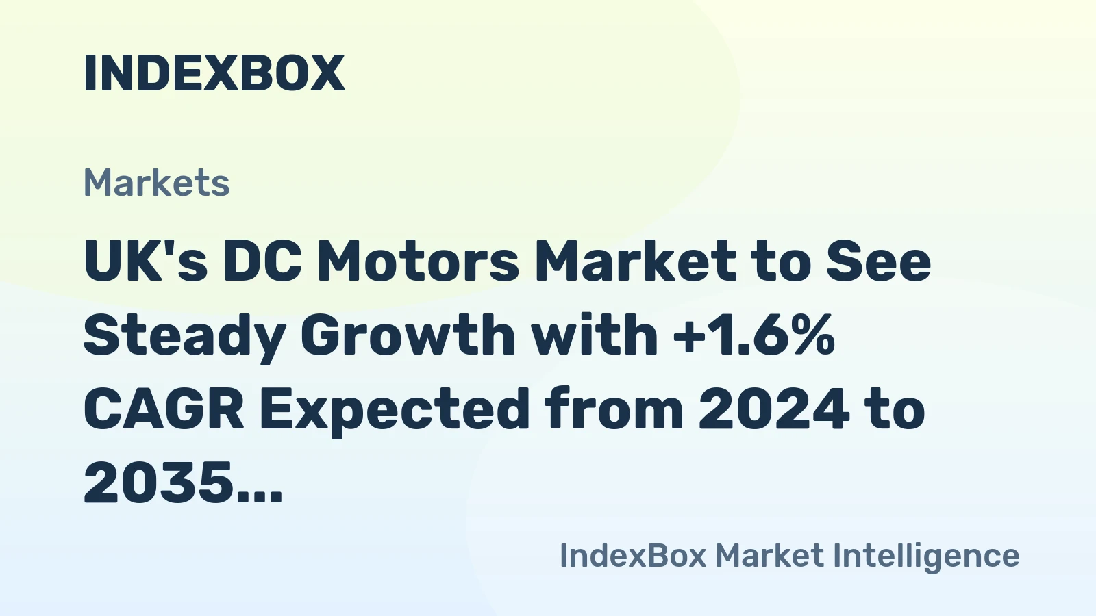 UK's DC Motors Market to See Steady Growth with +1.6% CAGR Expected from 2024 to 2035