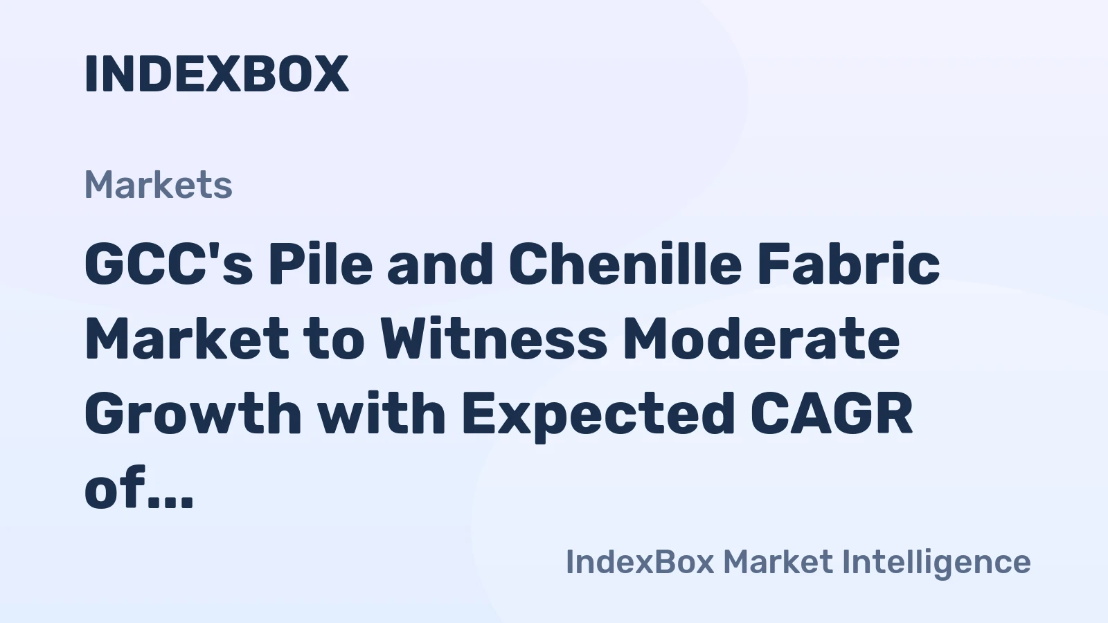 GCC's Pile and Chenille Fabric Market to Witness Moderate Growth with Expected CAGR of +1.9% till 2035