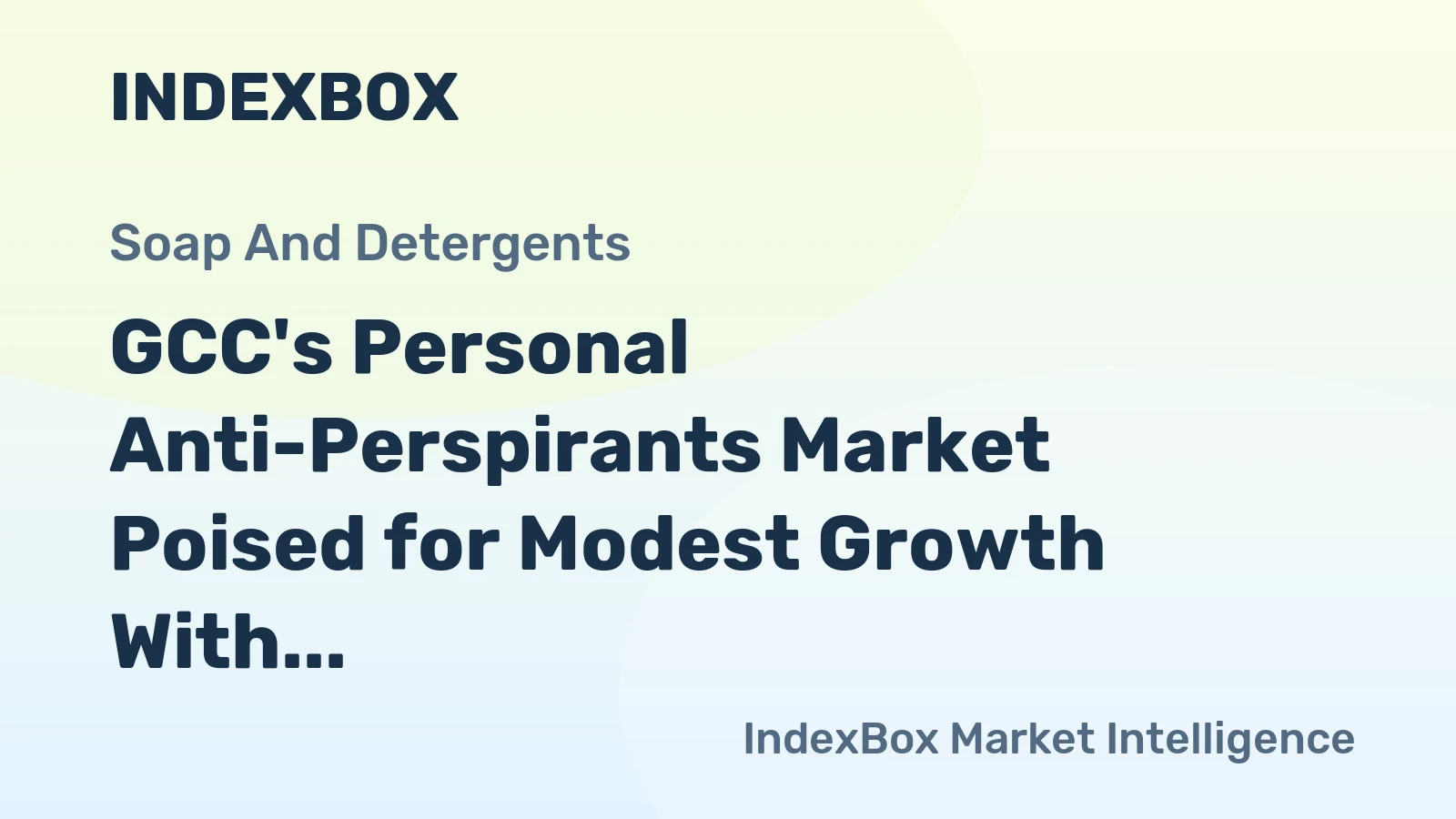 GCC's Personal Anti-Perspirants Market Poised for Modest Growth With 1.8% Value CAGR