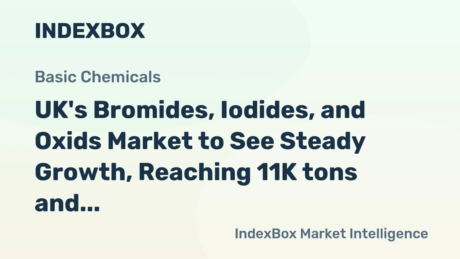 UK's Bromides, Iodides, and Oxids Market to See Steady Growth, Reaching 11K tons and $32M by 2035