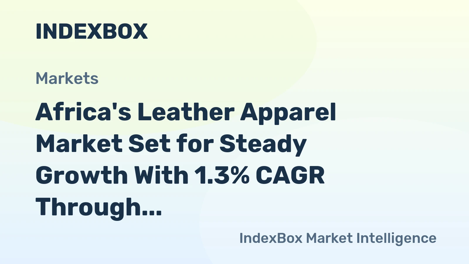 Africa's Leather Apparel Market Set for Steady Growth With 1.3% CAGR Through 2035