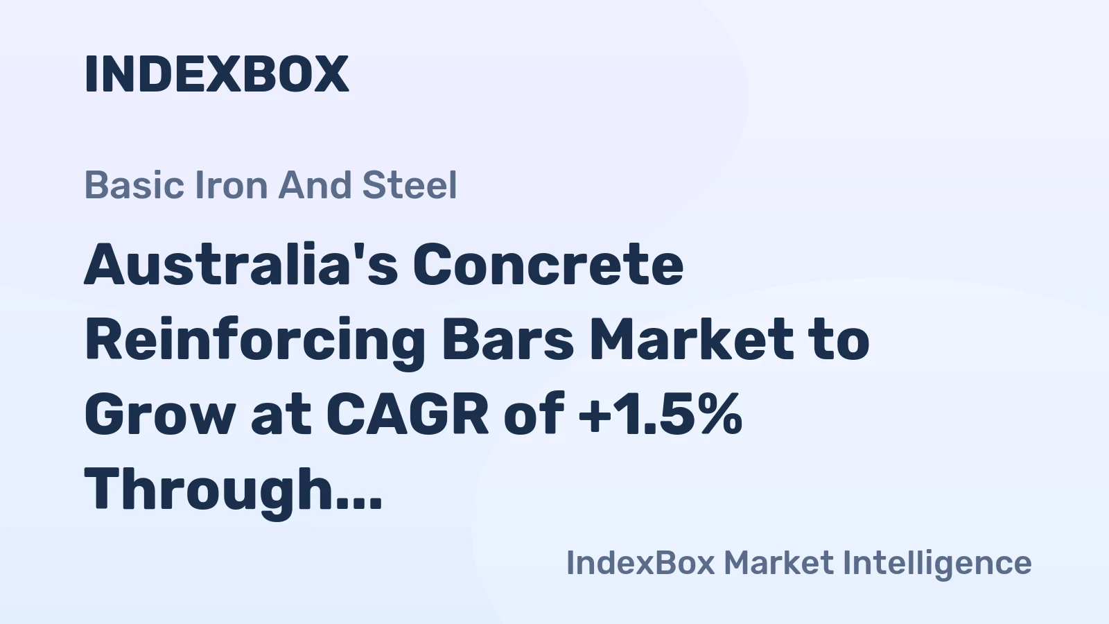 Australia's Concrete Reinforcing Bars Market to Grow at CAGR of +1.5% Through 2035