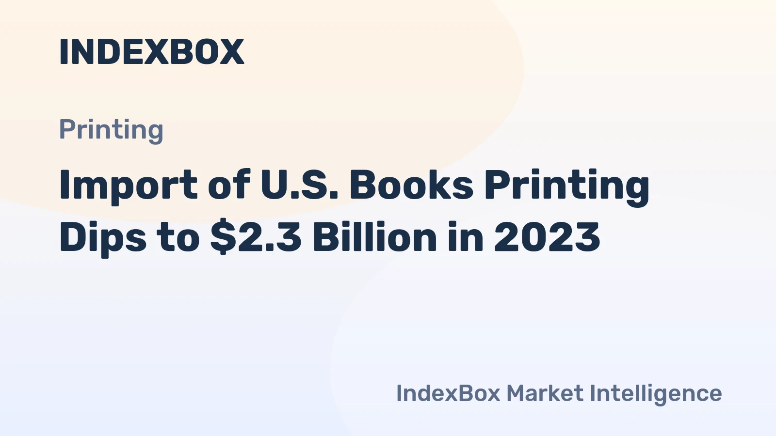 Import of U.S. Books Printing Dips to $2.3 Billion in 2023