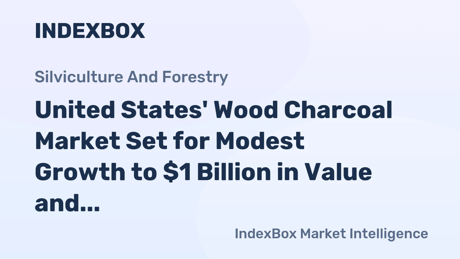 United States' Wood Charcoal Market Set for Modest Growth to $1 Billion in Value and 1.1 Million Tons in Volume