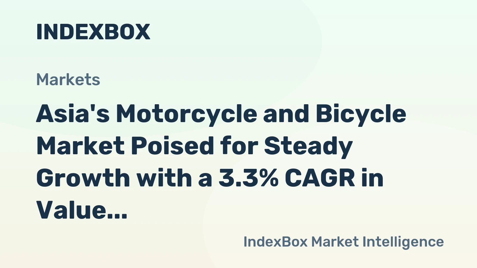 Asia's Motorcycle and Bicycle Market Poised for Steady Growth with a 3.3% CAGR in Value Through 2035